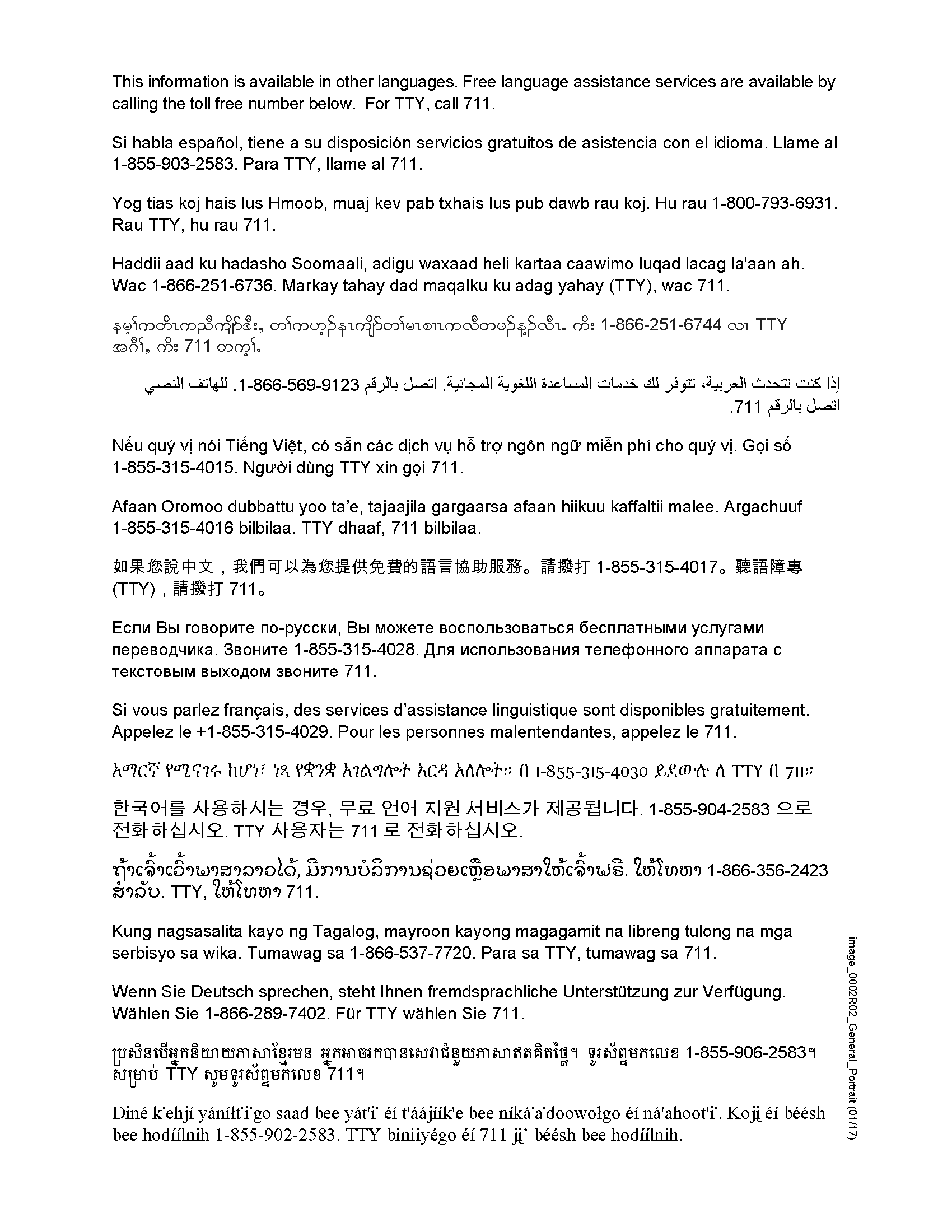 Notice Of Nondiscrimination Practices Blue Cross Mn
